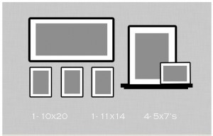 Creating a Family Picture Wall - Step 1: The Placement - Tatertots and ...