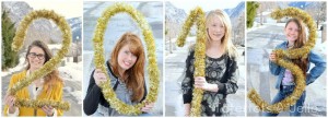 Make 3-d Tinsel Numbers for New Years