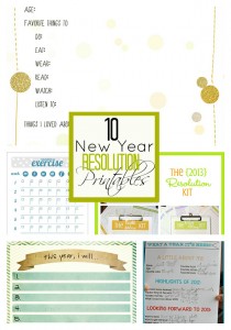 10 New Year's Resolution Printables