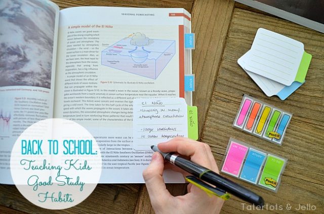 Back To School: Teaching Kids Good Study Habits - Tatertots and Jello