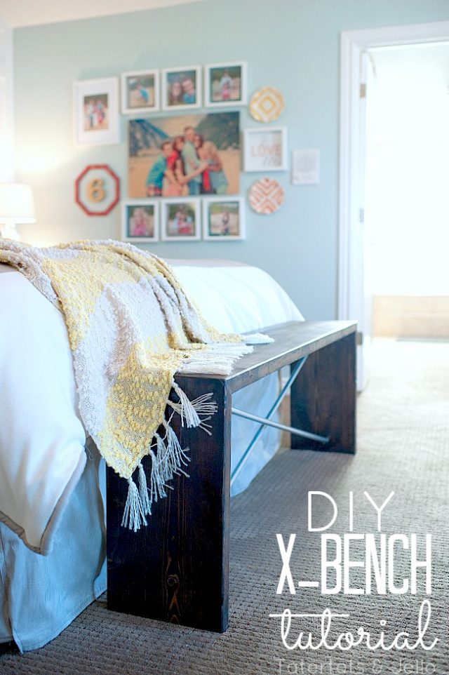 Make a Metal and Wood X-Bench! (tutorial) - Tatertots and Jello