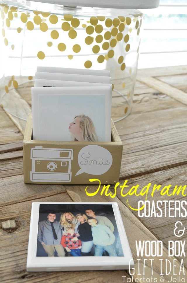 Gift Idea: DIY Instagram Coasters in Custom Box! - Tatertots and Jello