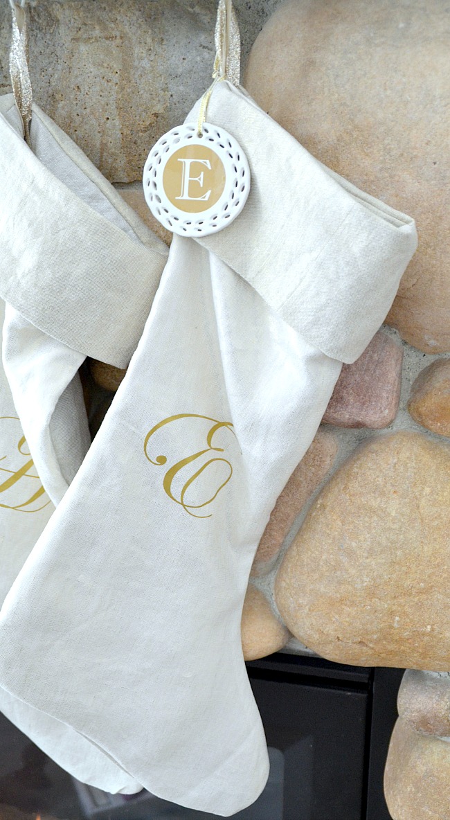 Metallic Christmas Stockings & Mantel (Plus $100 Online Fabric Store ...