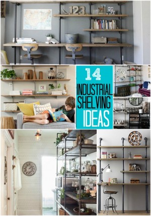 14 Ways to Get Organized with DIY Industrial Shelving! - Tatertots and ...