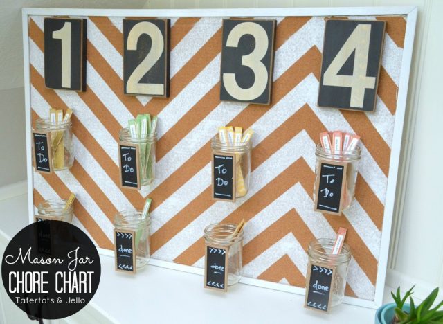 Get Organized in 2014: Make a Popsicle Stick & Mason Jar Chore Chart ...
