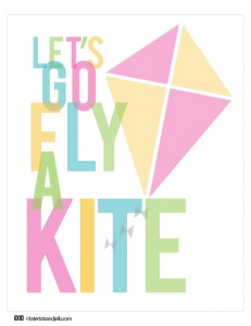Free Spring Let's Go Fly A Kite Printables