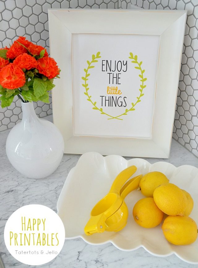 Three FREE Enjoy the Little Things Printables at Tatertots and Jello