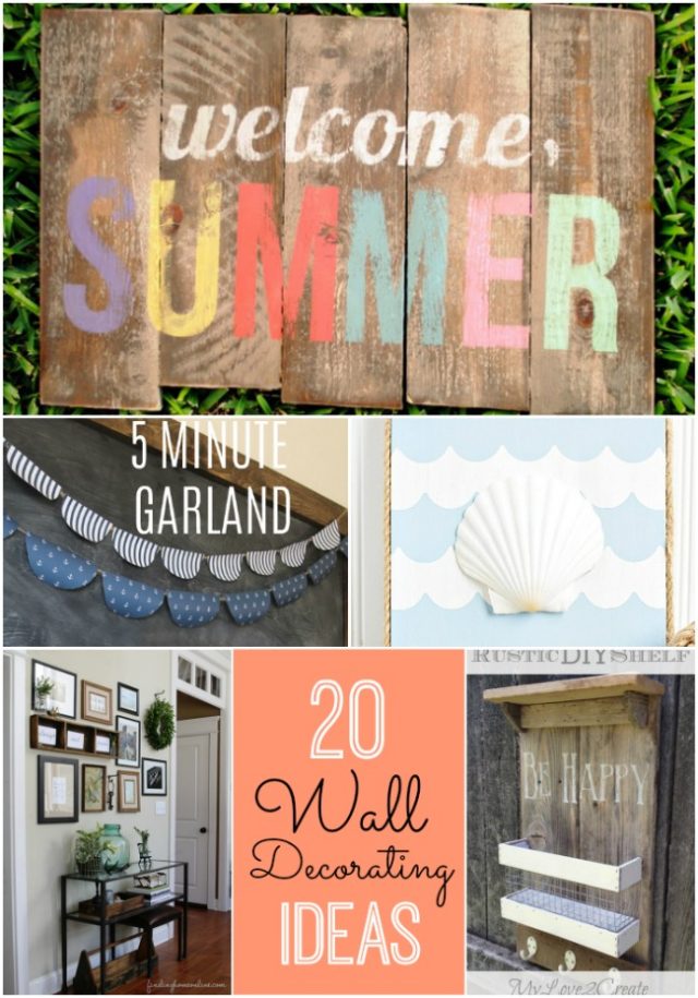 Great Ideas -- 20 DIY Wall Decorating Ideas!!