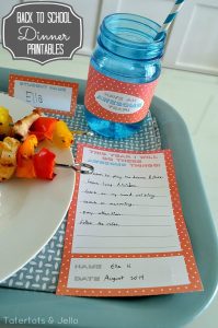 Back to School Dinner "Awesome" (Free) Printables!! - Tatertots and Jello