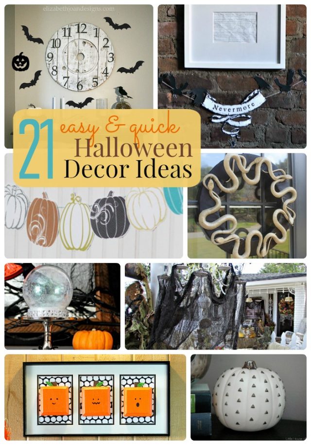 Great Ideas -- 21 Easy & Quick Halloween Decor Ideas!