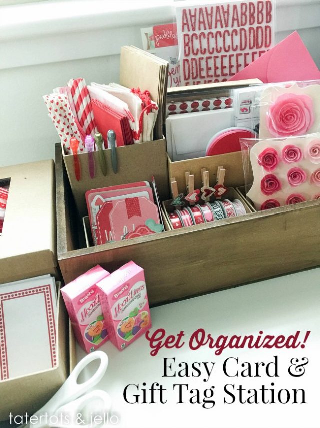 Get Organized: Easy Card & Gift Tag Station! - Tatertots and Jello