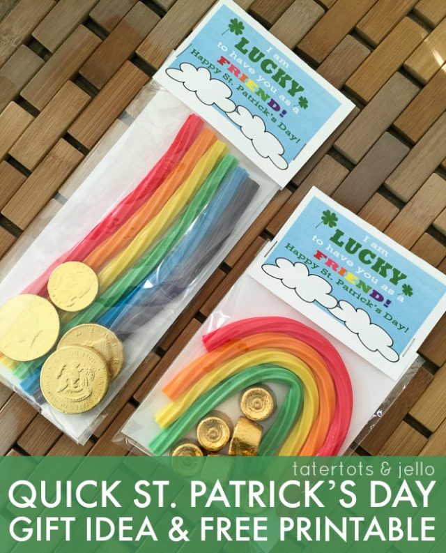 St. Patrick's Day LUCKY Rainbow Printable and Gift Idea! - Tatertots ...