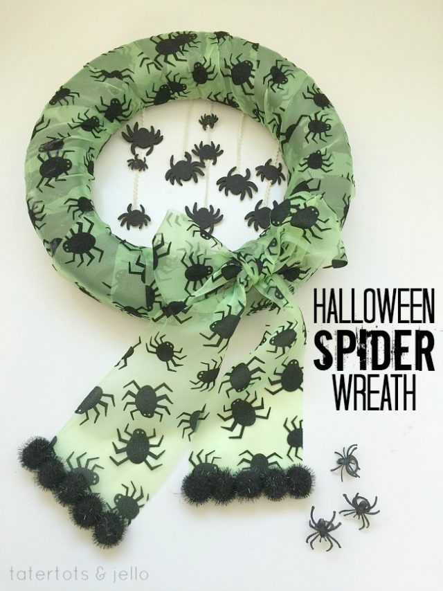 Make a Whimsical Halloween Spider Wreath! - Tatertots and Jello