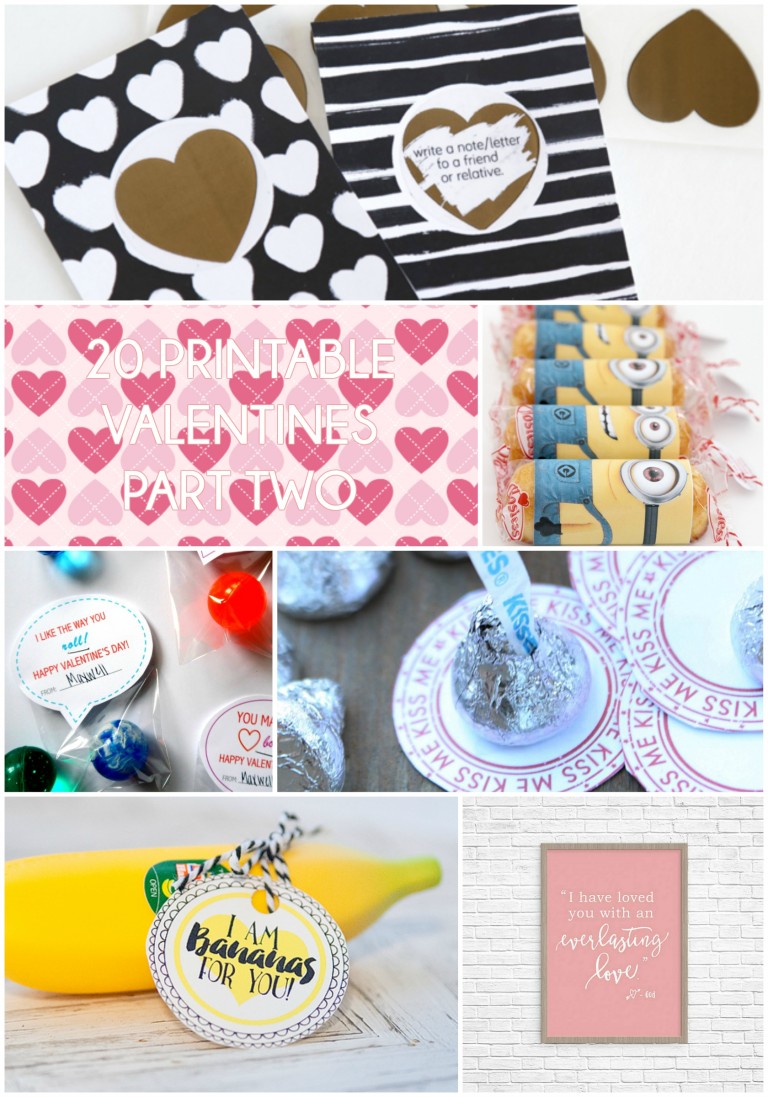 Great Ideas - 20 Printable Valentines Part Two! - Tatertots and Jello