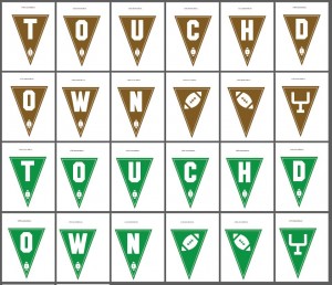 "Touchdown" Party Pennants & Toppers [Free Printables]! - Tatertots and ...