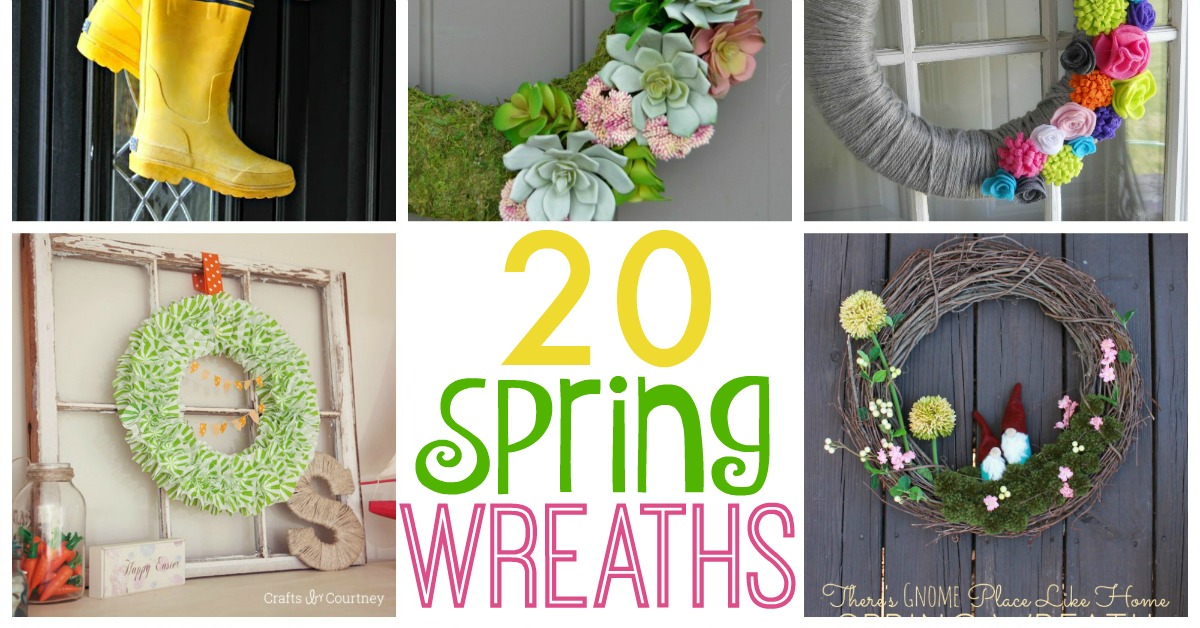 20 Beautiful Spring Wreaths - Tatertots and Jello