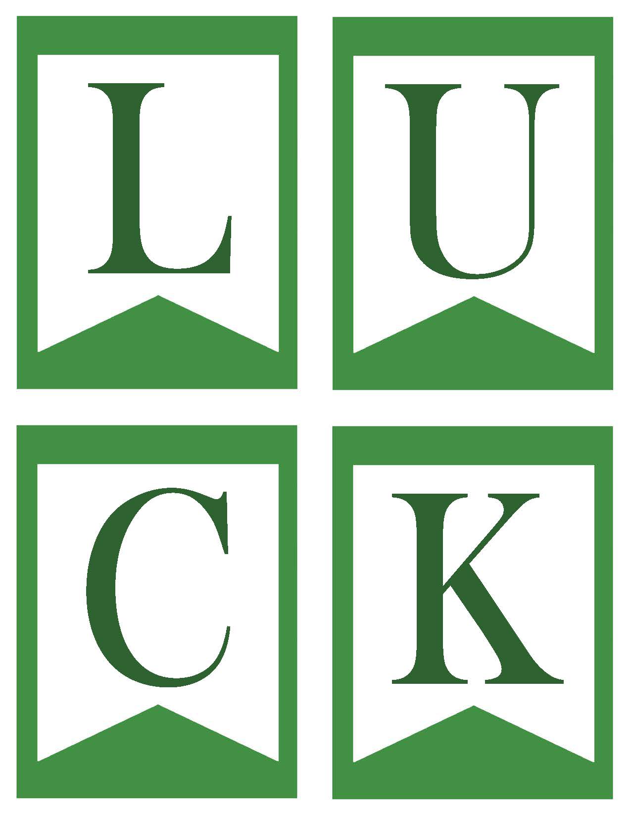 St. Patrick's Day LUCKY Banner and Printables