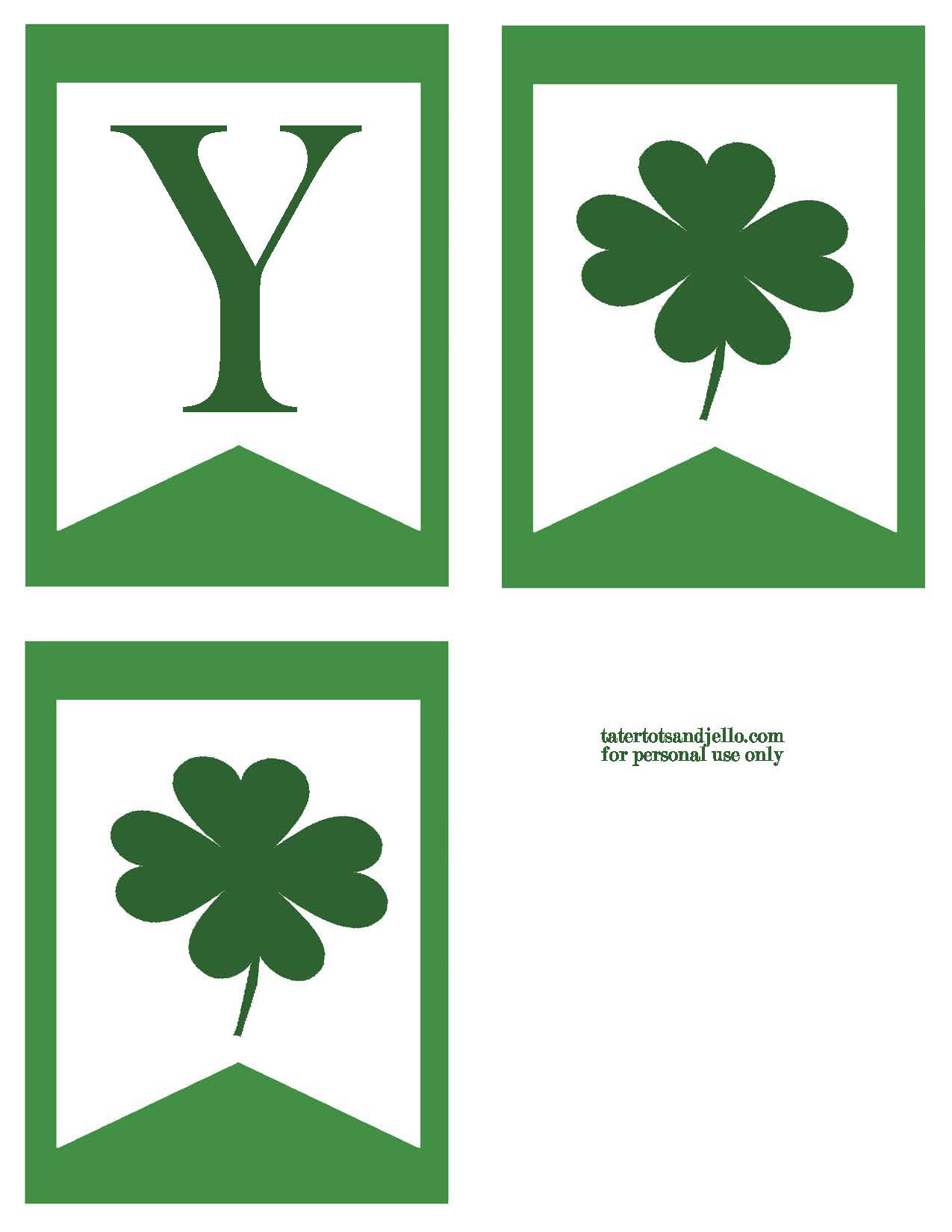 St. Patrick's Day LUCKY Banner and Printables