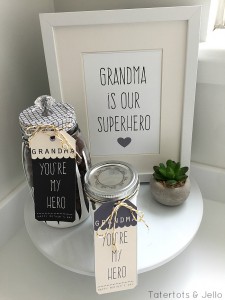 Dripped Painted Gift Jars and Mother's Day Printables