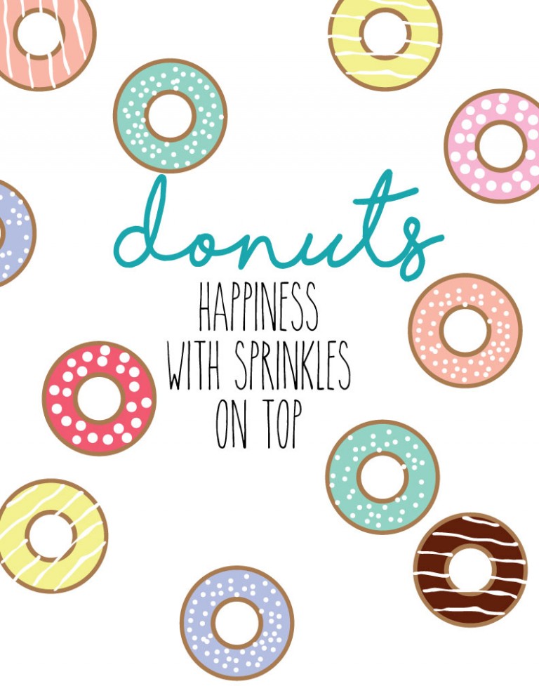 Donuts with Sprinkles printables