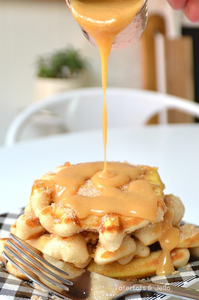 Churro Waffles Dulce de leche Topping