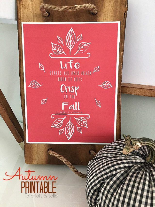 Free Autumn Great Gatsby Fall Free Printable Gift Idea