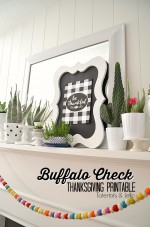 Buffalo Check Free Be Thankful Thanksgiving Printable