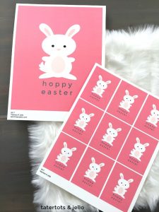 Easter Bunny Spring Printable Tags Signs