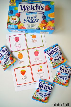 SWEET Printable Fruit Snack Lunch Box Notes Print Them Off for Lunches