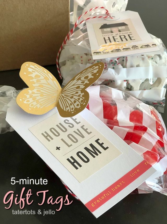 5-Minute Gift Tags using Sticker Books - easy handmade gift tags