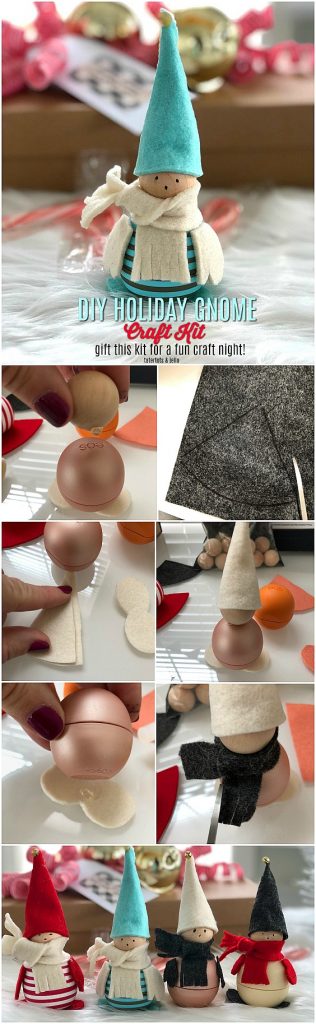 DIY EOS Holiday Gnomes Craft - a fun craft to make with kids!
