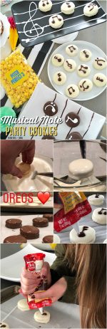 Musical Note Party Cookies - Chocolate-covered Oreo Note Cookies