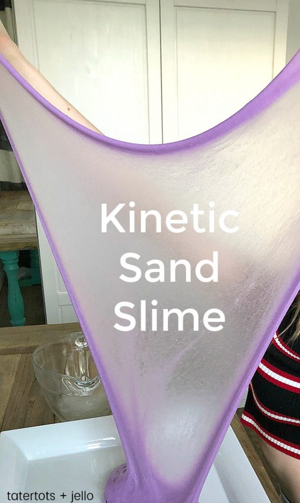 Kinetic Sand Slime - stretchy slime with a smooth sandy texture!