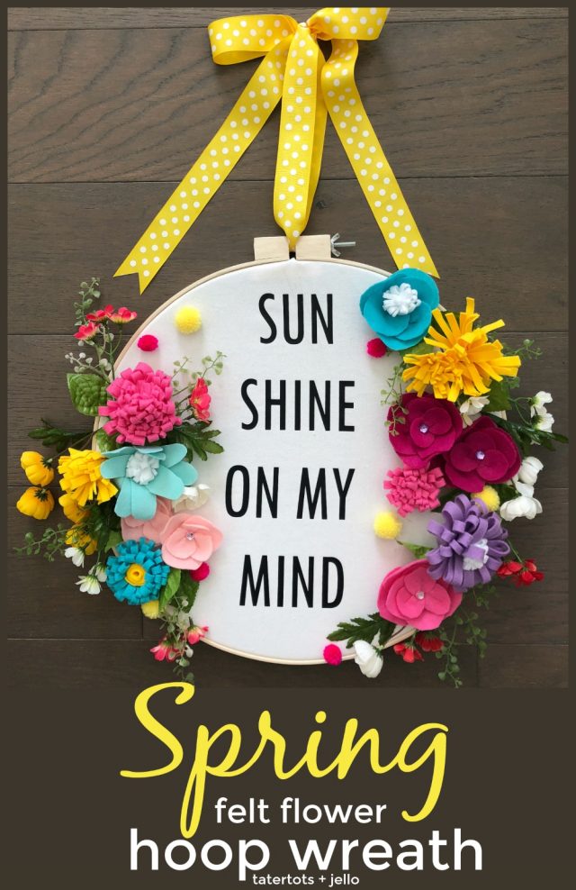 How to make a felt flower hoop saying wreath