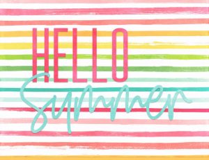 Hello Summer Free Printable Sign, Pennants and More! Free Summer ...