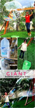 How to Make Giant Bubbles - it only takes a few ingredients!