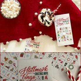 Holiday Movie Party, Flavored Hot Cocoa Bar + printable BINGO Game!