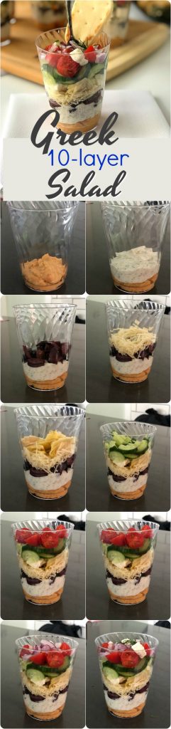 Greek 10-Layer Salad Mini Cups - appetizer recipe