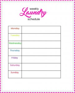 5 Laundry Tips for Small Laundry Rooms and Printable Laundry Schedule