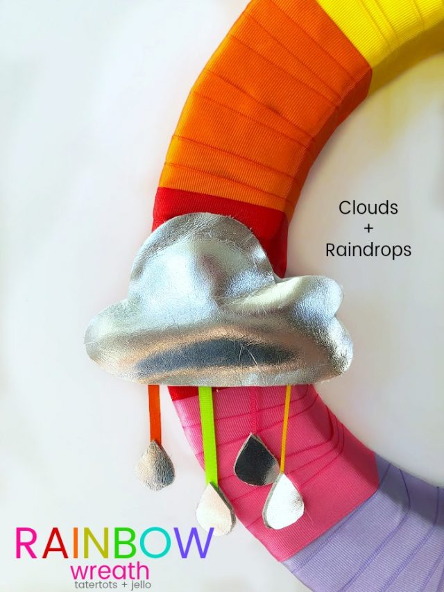 Make a Colorful Rainbow Wreath for Spring - easy DIY idea!