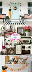 Colorful and Bright Spring Home Tour - easy DIY ideas