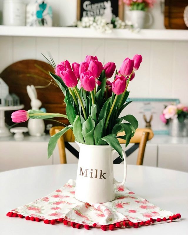 Colorful and Bright Spring Home Tour - easy DIY ideas