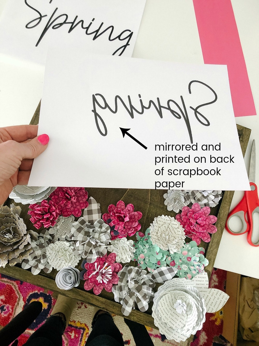 Easy Spring Paper Flower Wall Art + 4 More Paper Flower DIY Ideas!