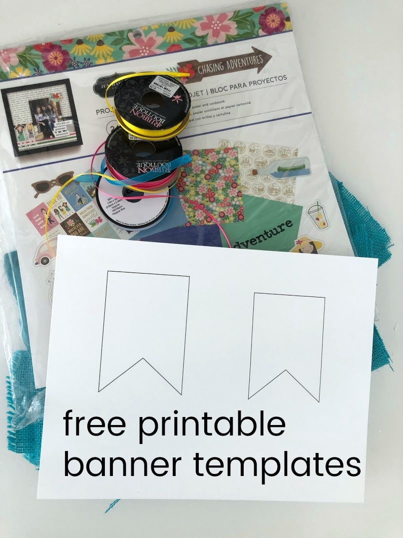 Scallop Paper and Burlap Banner with Free Templates