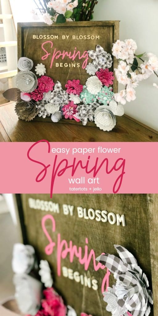 Easy Spring Paper Flower Wall Art + 4 More Paper Flower DIY Ideas!