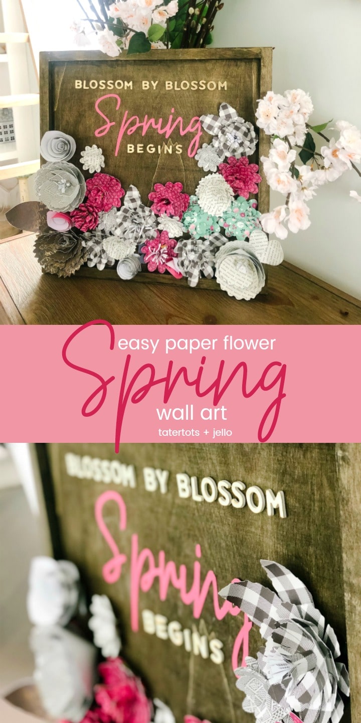 Easy Spring Paper Flower Wall Art + 4 More Paper Flower DIY Ideas!