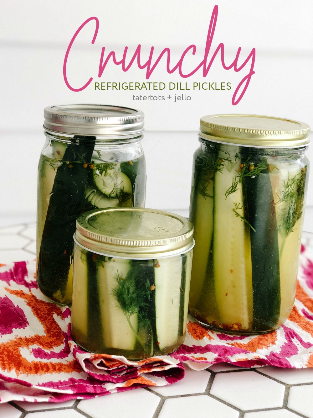 Crunchy Spicy Refrigerated Dill Pickles - better than store-bought!