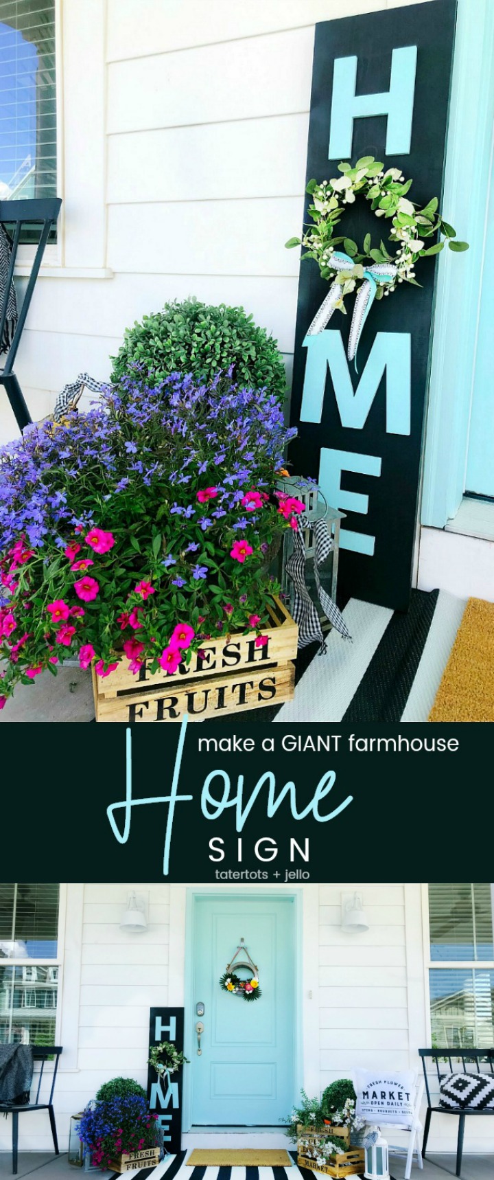 How to Make a GIANT Farmhouse HOME Sign for Just a Few Dollars