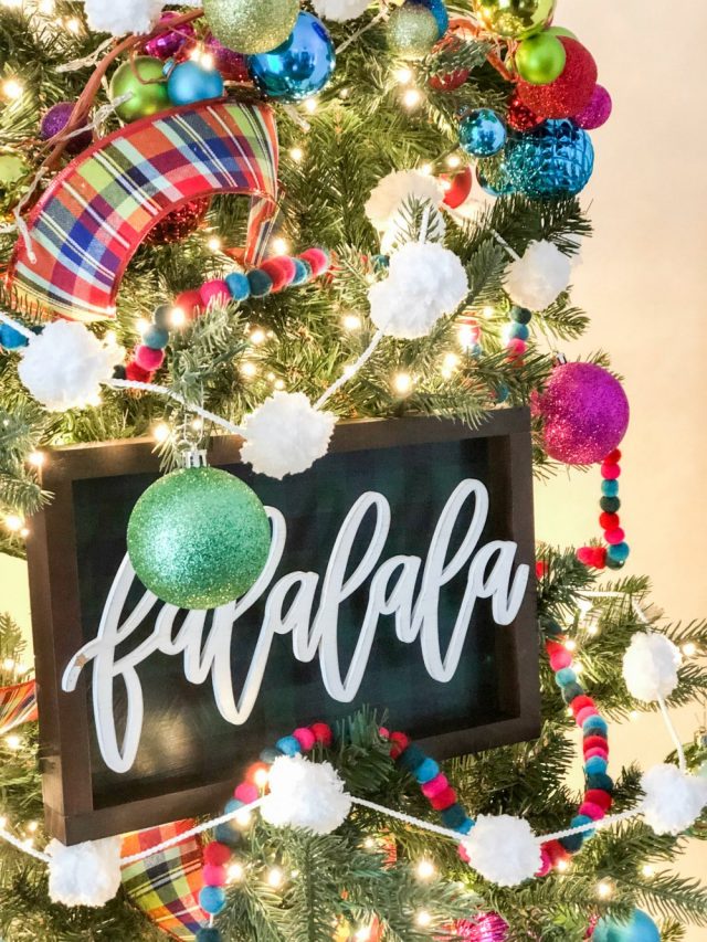 How to Create a Colorful Christmas Tree FALALALA Theme