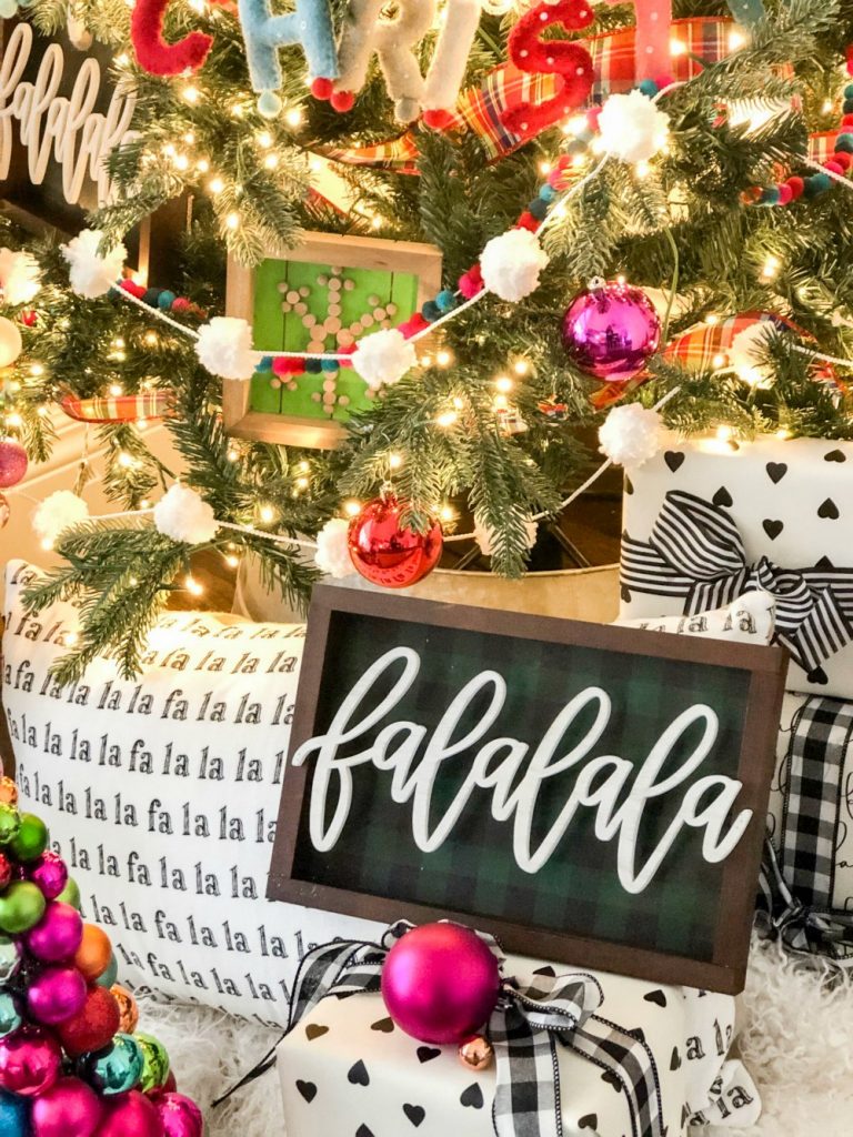 How to Create a Colorful Christmas Tree FALALALA Theme